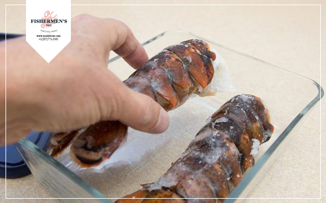 How do you quickly defrost lobster tails?