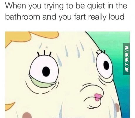 How do you quietly fart in a bathroom?
