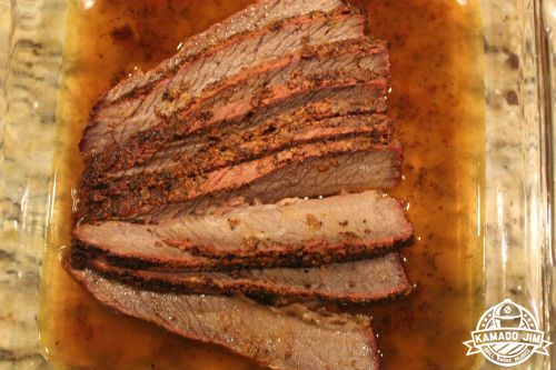 How do you reheat a frozen smoked brisket?