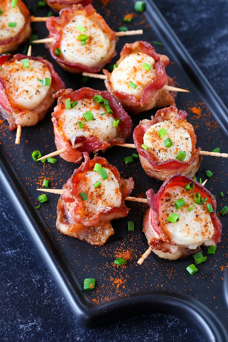 How do you reheat bacon wrapped scallops?