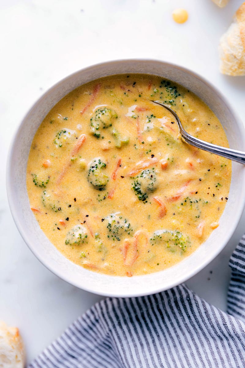 How do you reheat broccoli cheddar soup?