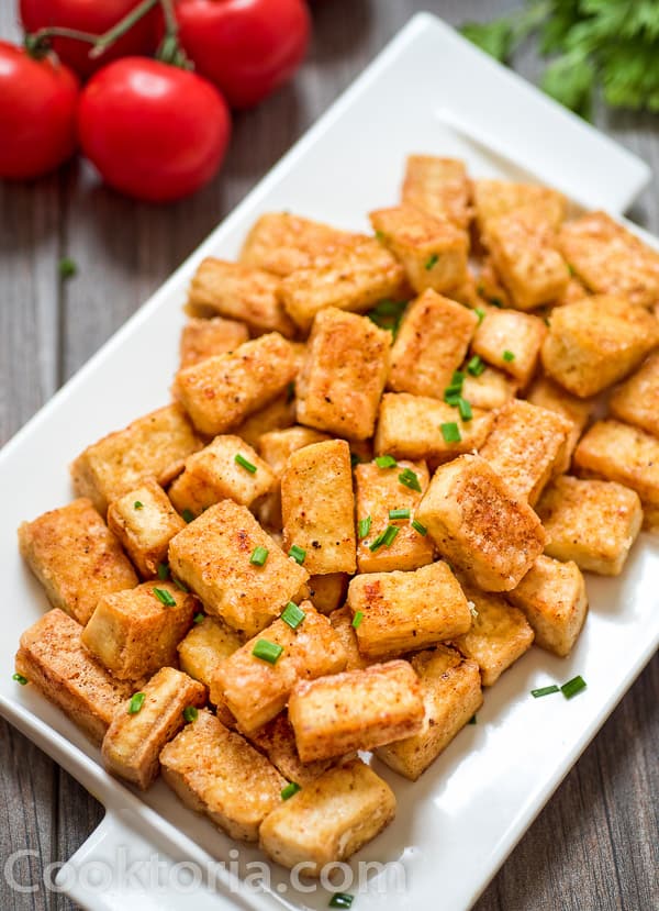 How do you reheat crispy fried tofu?