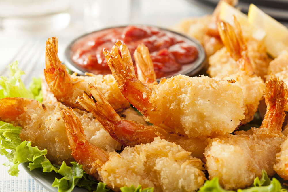 How do you reheat fried shrimp and fries?