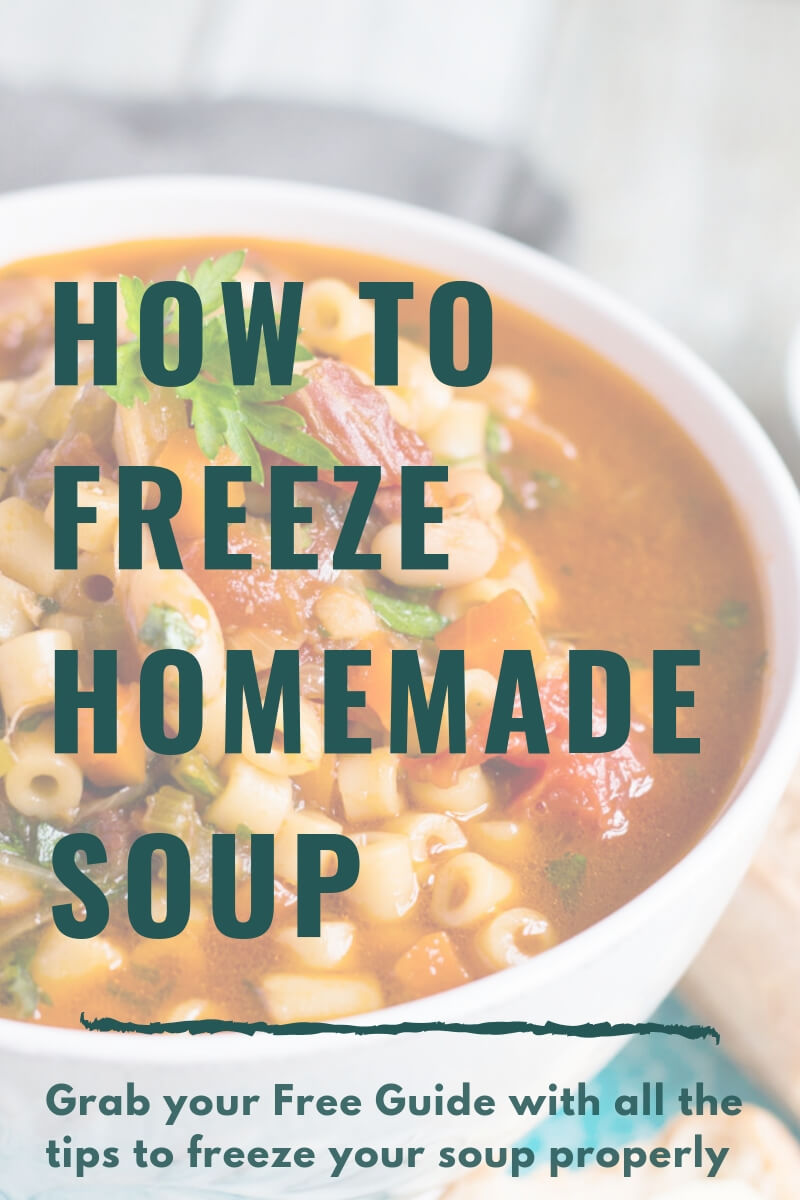 How do you reheat frozen homemade soup?