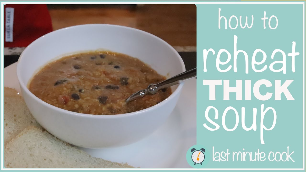 How do you reheat frozen soup without a microwave?