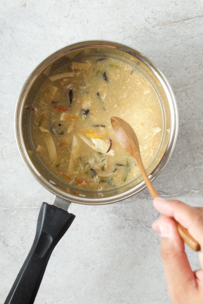 How do you reheat hot and sour soup?