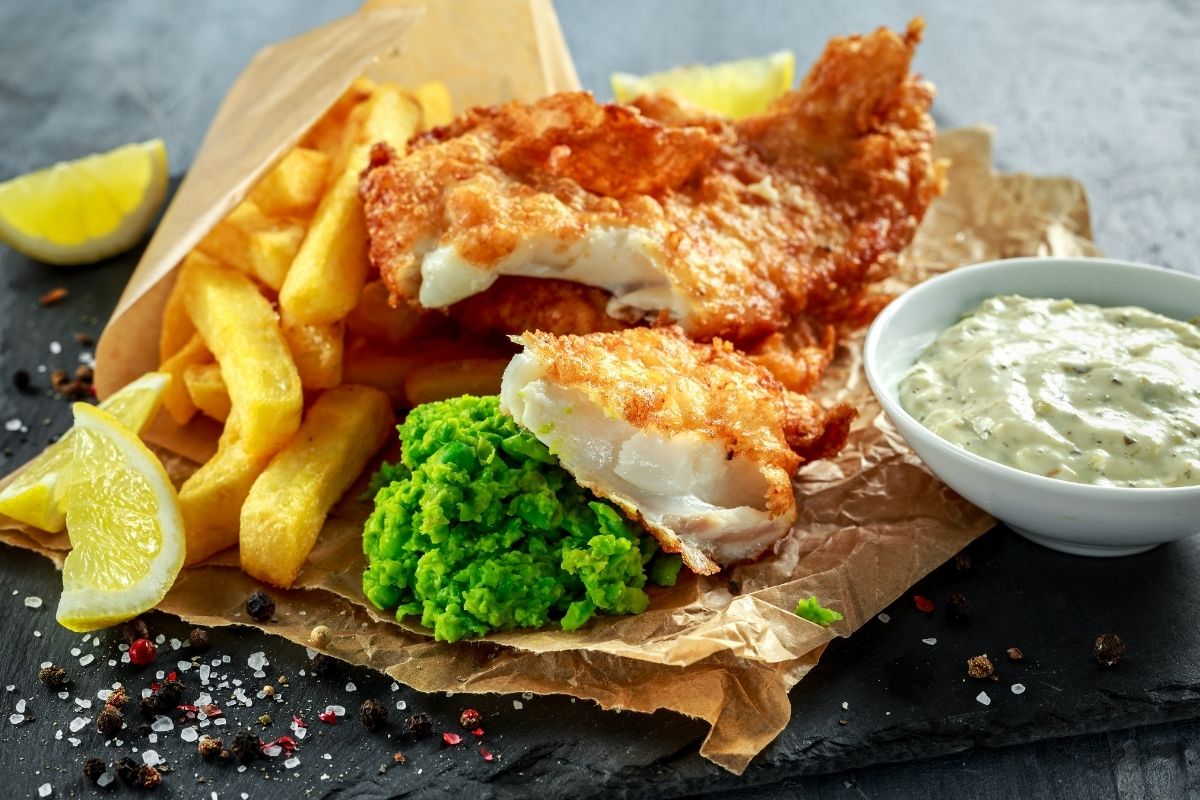 How do you reheat leftover fish and chips?