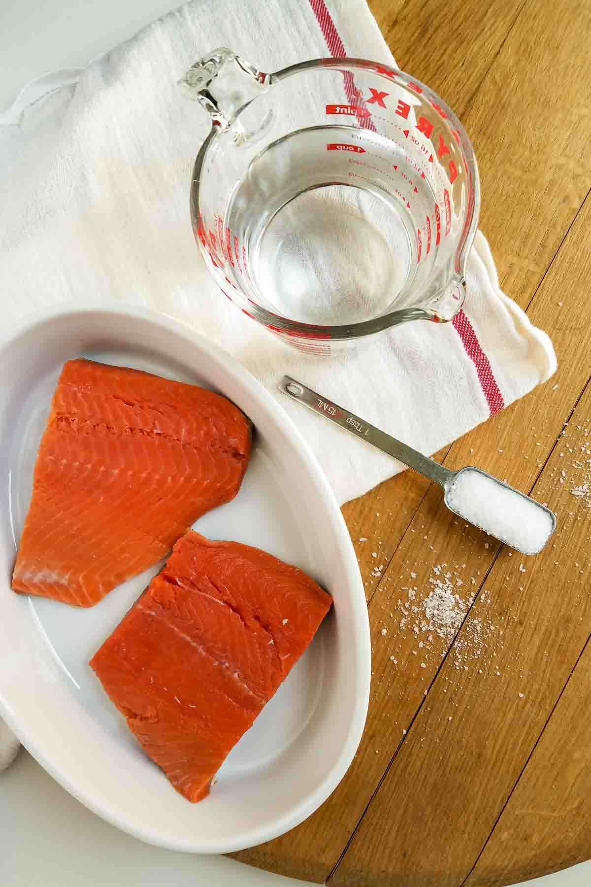 How do you remove protein from salmon?