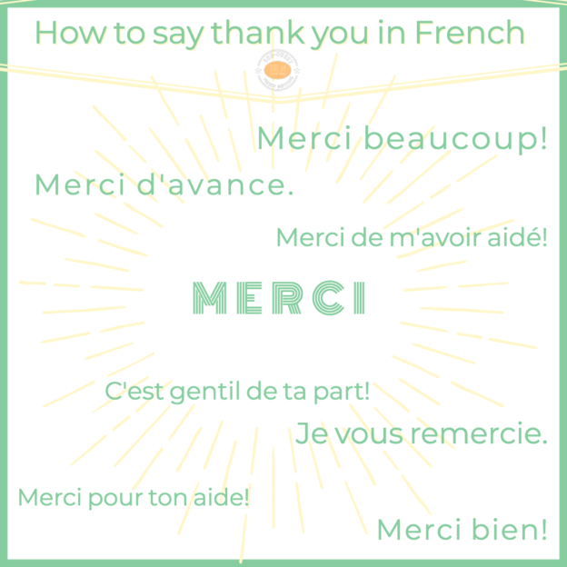 How do you say thank you for cooking in French?