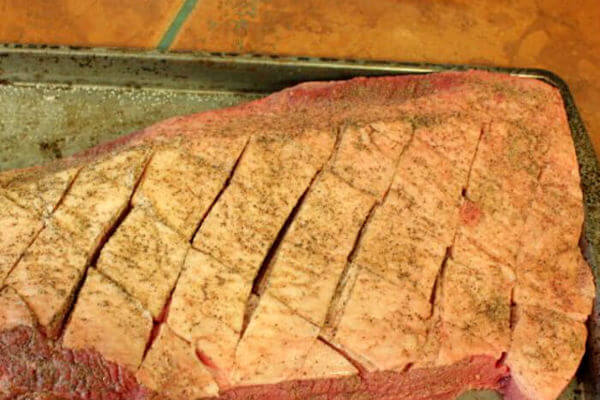 How do you score brisket?