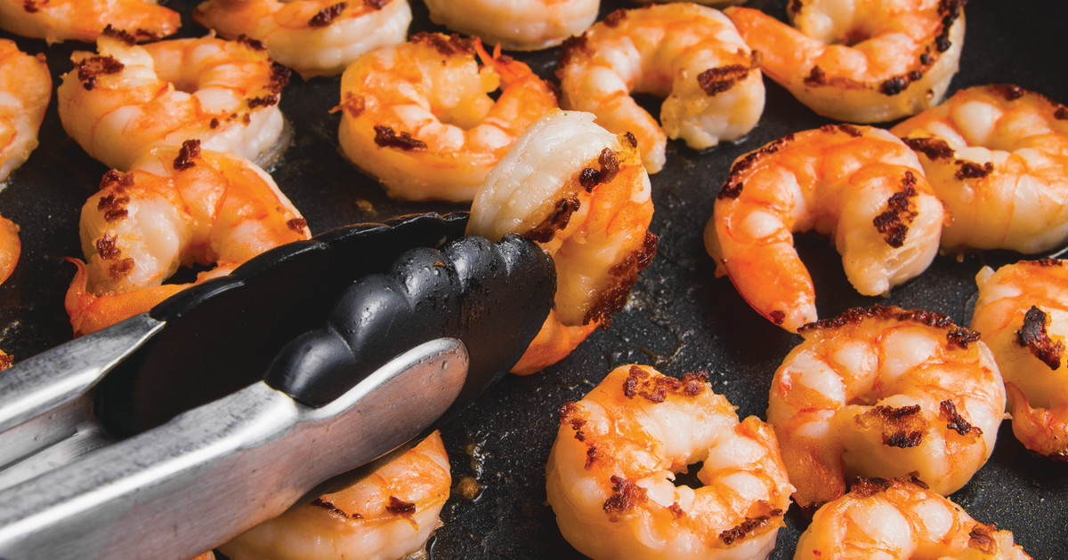 How do you sear shrimp without overcooking?