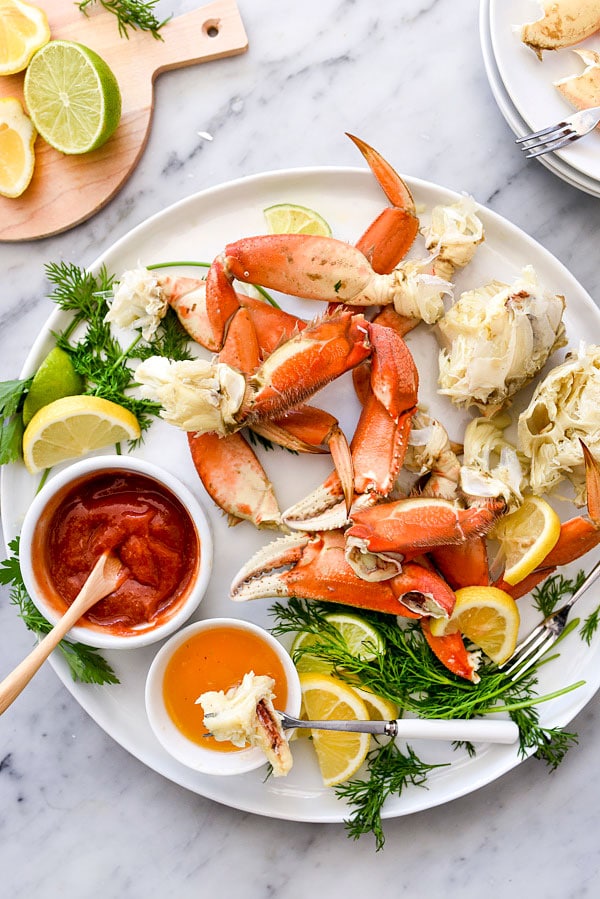 How do you serve pre cooked Dungeness crab?