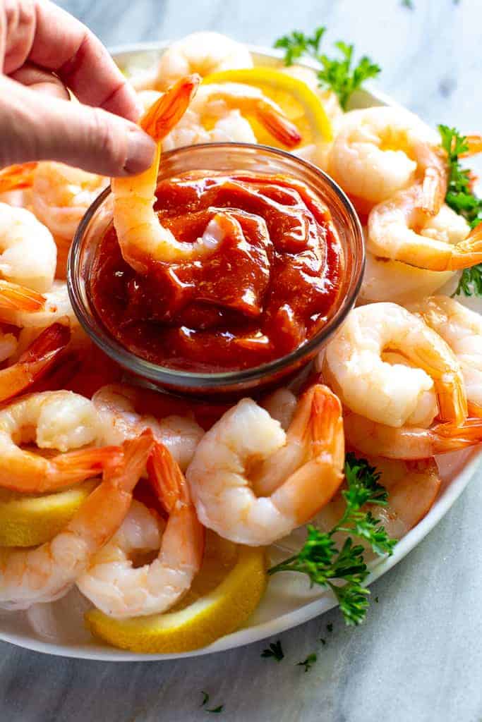 How do you serve shrimp and sauce with shrimp?