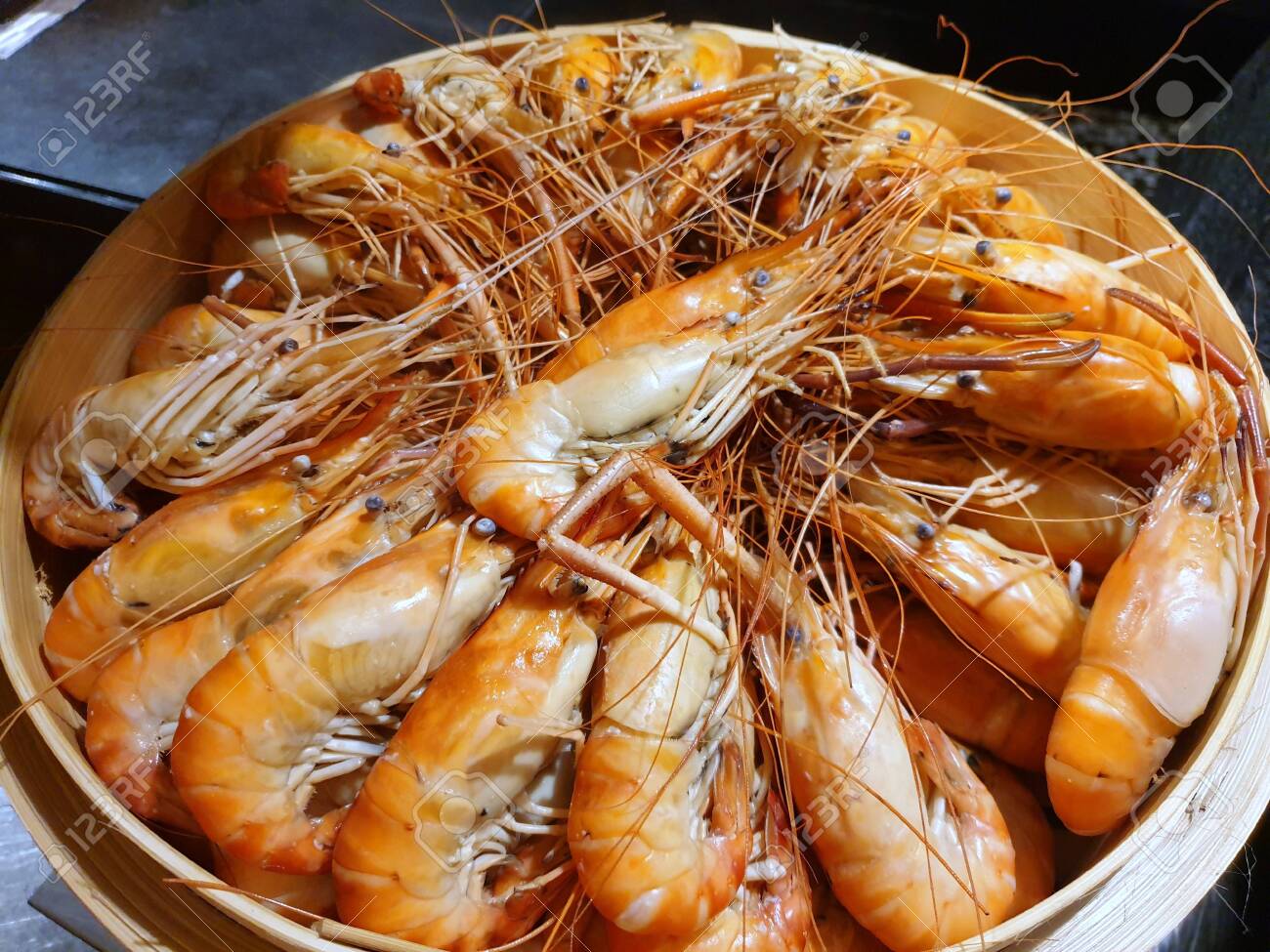 How do you serve shrimp at a restaurant?