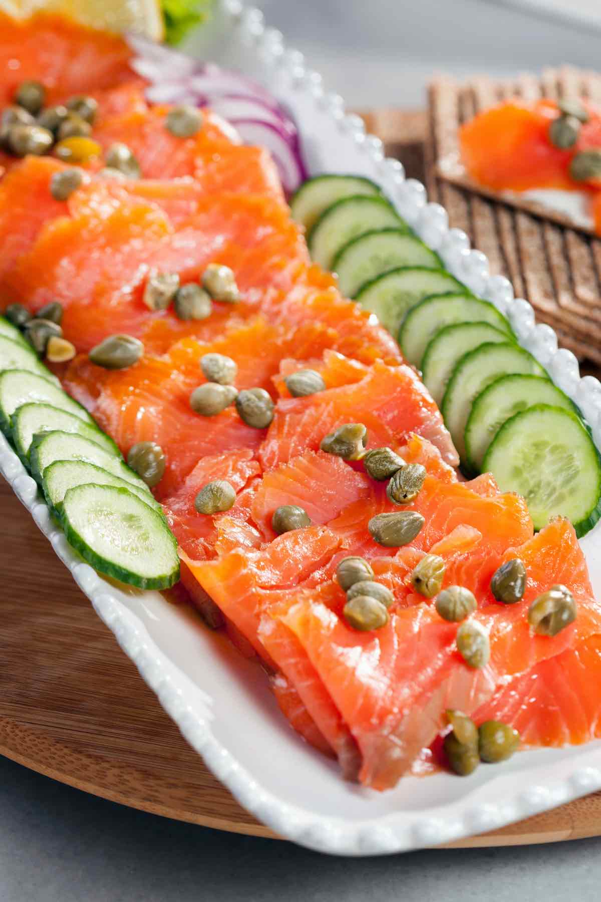 How do you serve store bought smoked salmon?