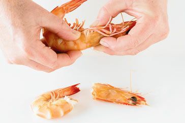 How do you shell prawns?