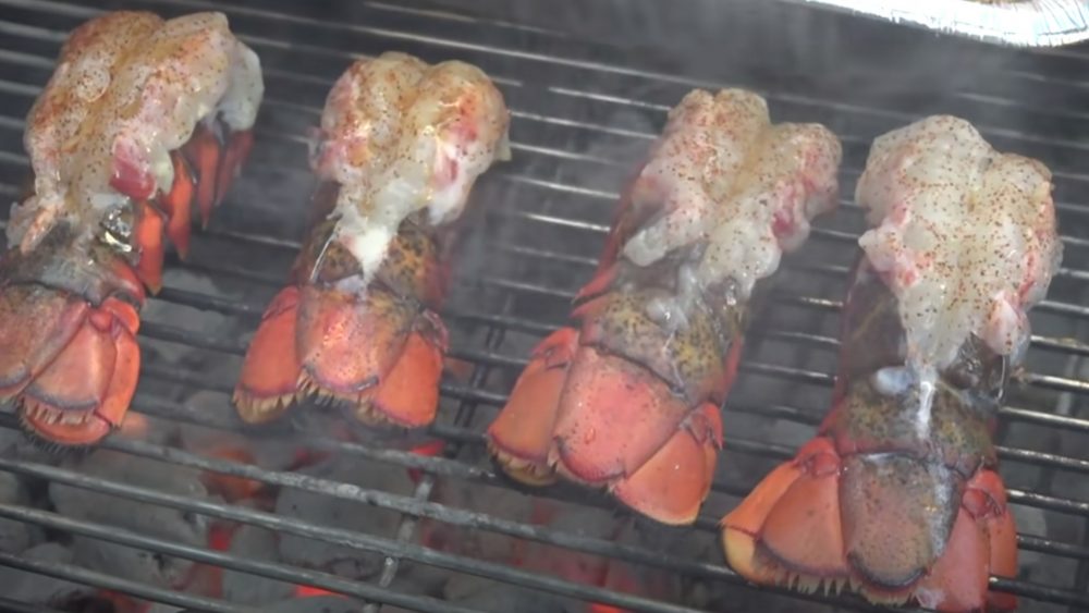 How do you smoke lobster tails in a pellet smoker?