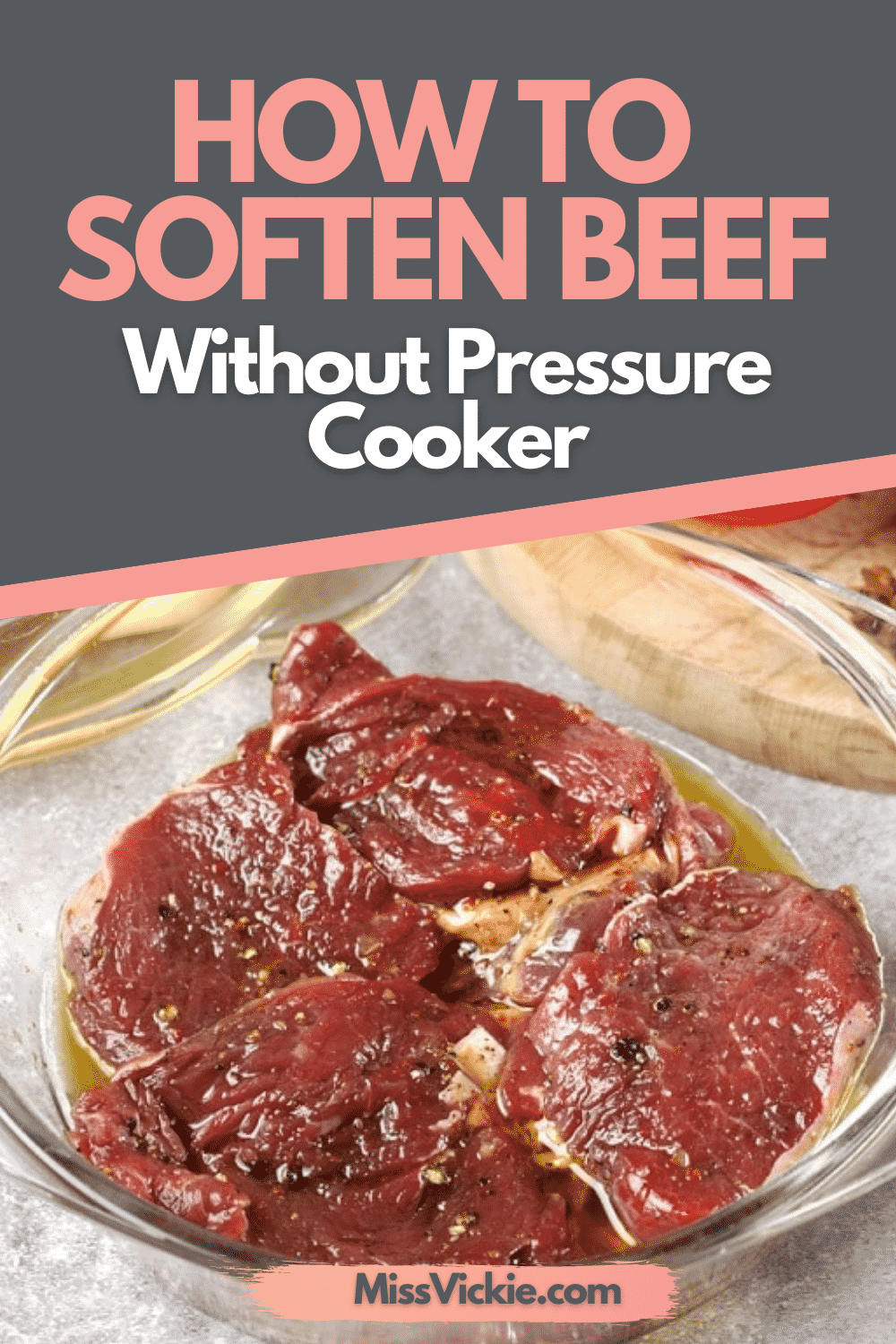 How do you soften beef for cooking?
