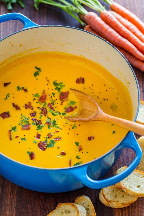 How do you soften carrots for soup?