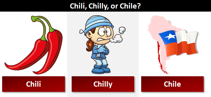 How do you spell chili as in cold?