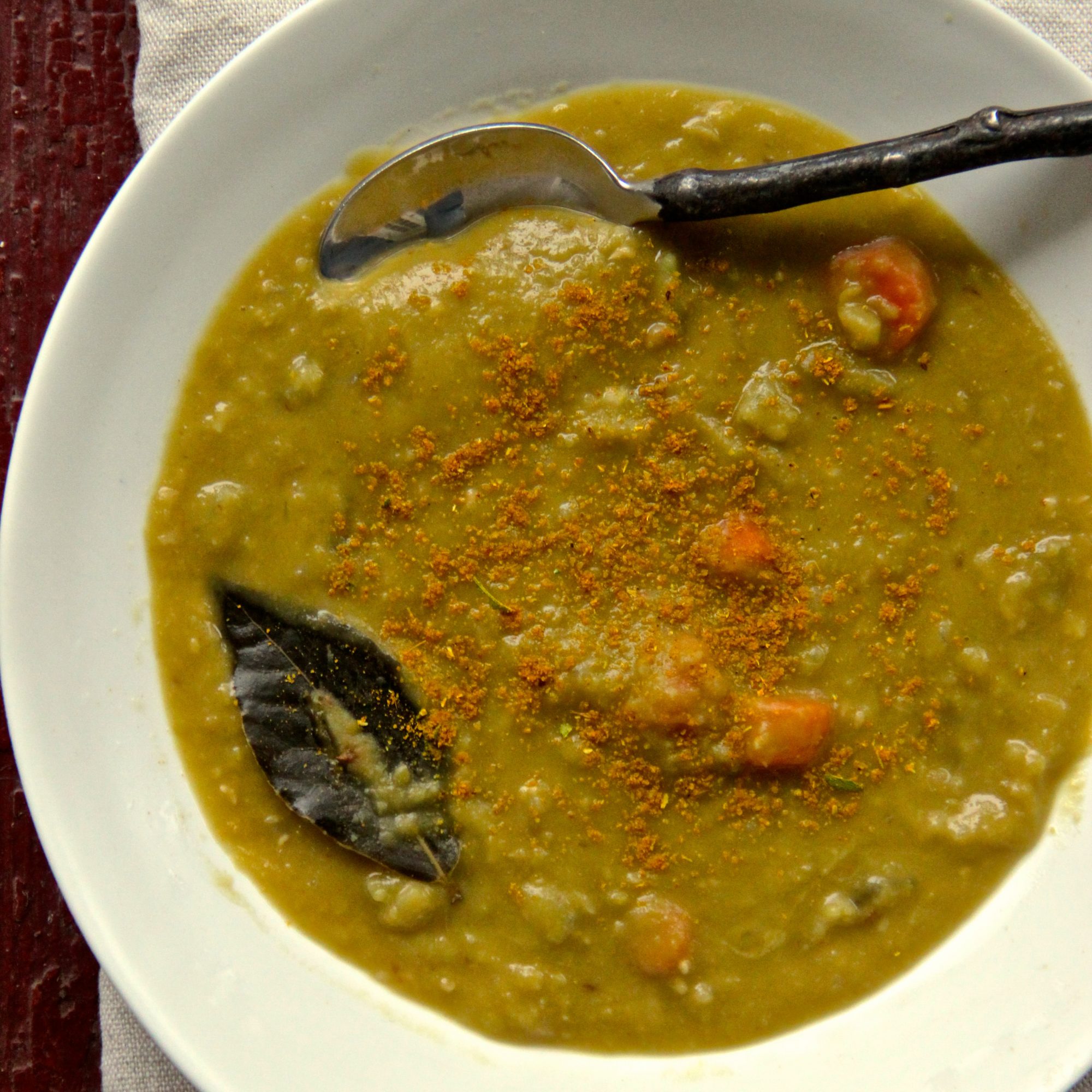 How do you spice up split pea soup?
