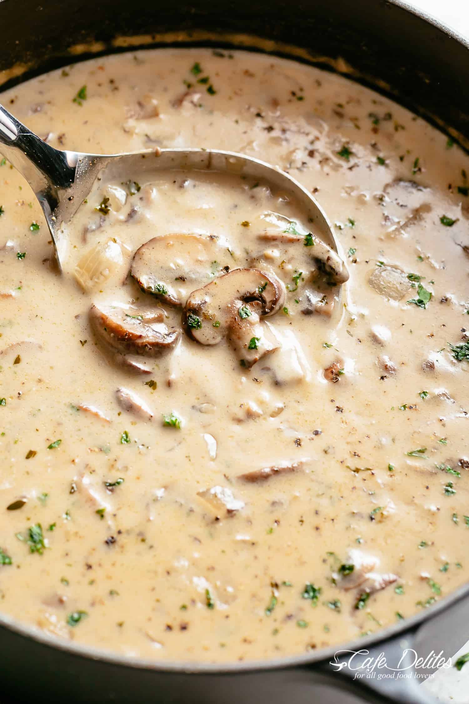 How do you spruce up canned cream of mushroom soup?