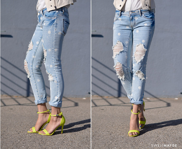 How do you spruce up jeans?