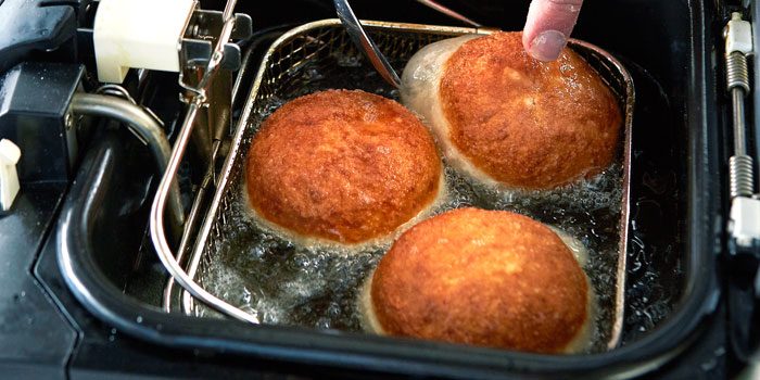 How do you stay safe when deep frying?