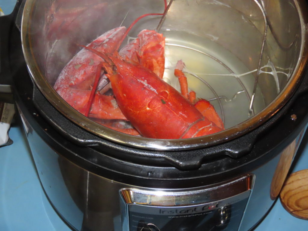 How do you steam a lobster in a pot?