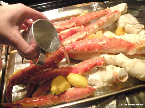 How do you steam king crab in the oven?