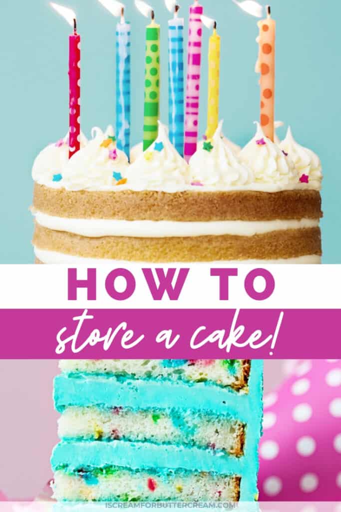 How do you store a cake before a party?