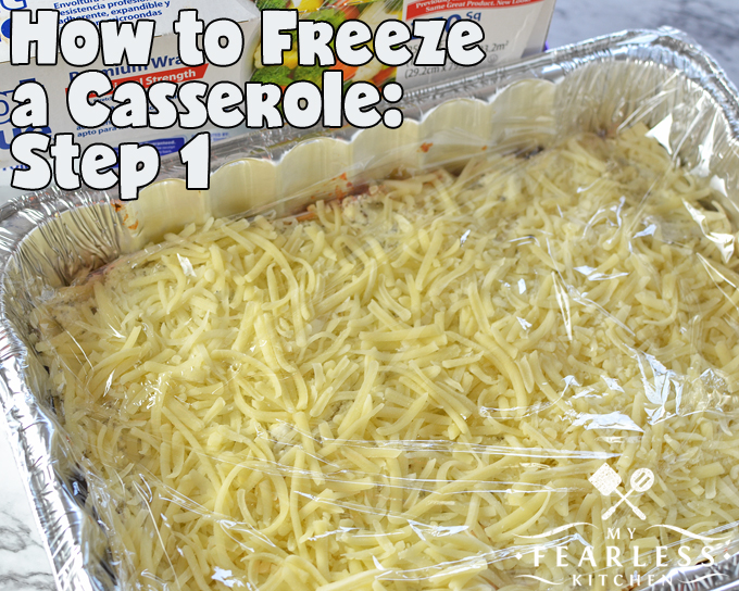 How do you store casseroles in the freezer?