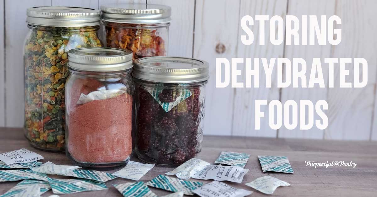 How do you store dehydrated vacuum sealed food?