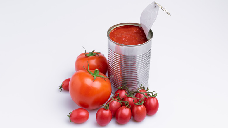 How do you store extra canned tomatoes?