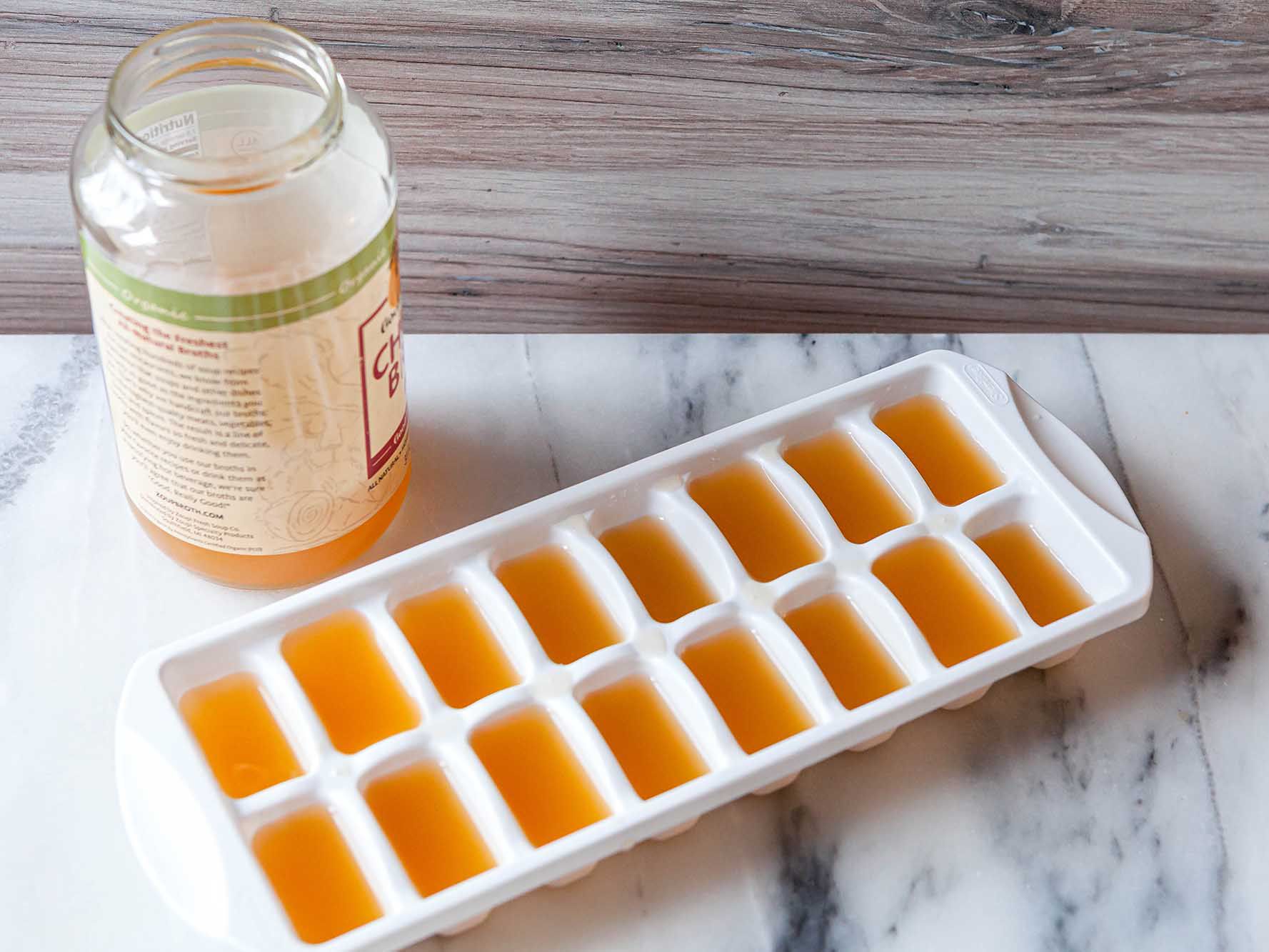 How do you store leftover chicken broth?