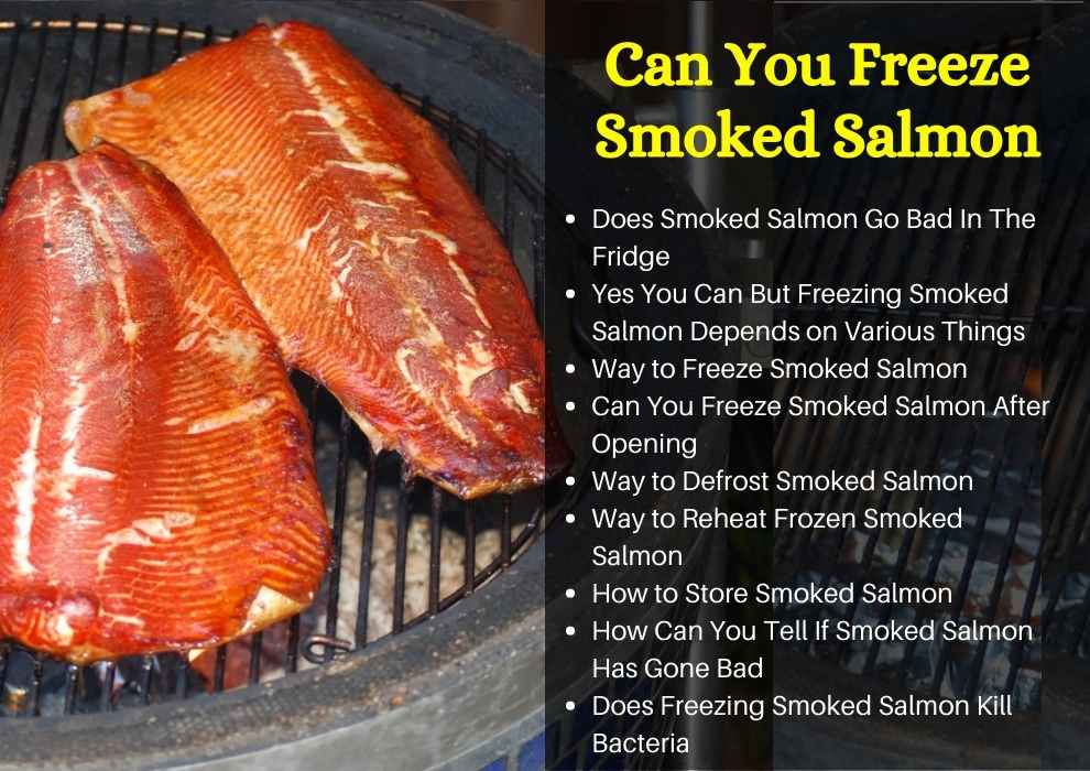 How do you store smoked salmon in the fridge?