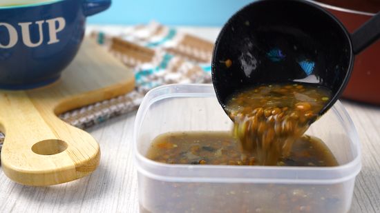 How do you store soup overnight?