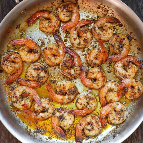 How do you tell if seasoned shrimp is cooked?