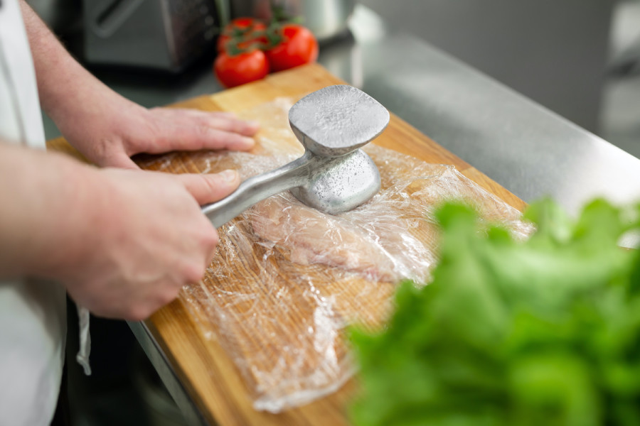 How do you tenderize tough cooked chicken breast?