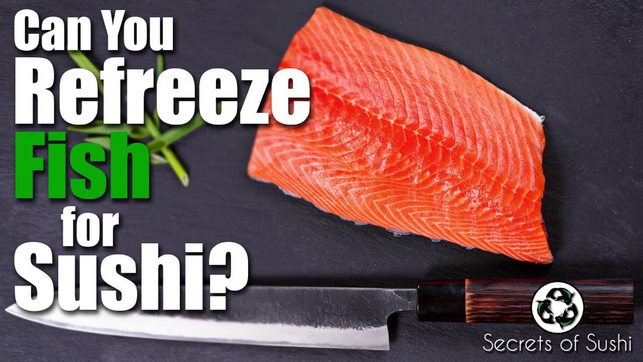 How do you thaw frozen fish for sushi?