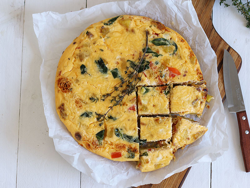 How do you thicken a frittata?