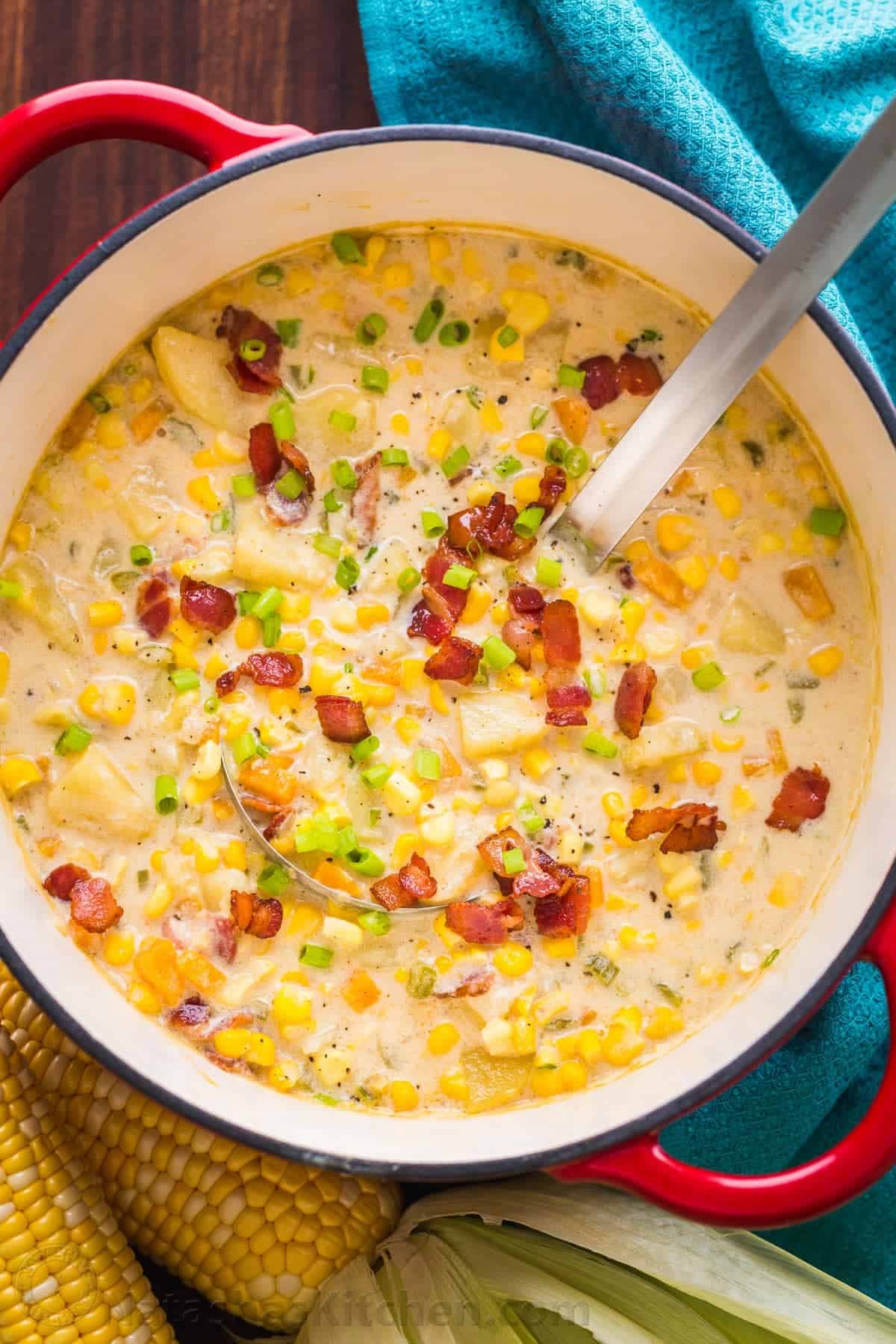 How do you thicken corn chowder?