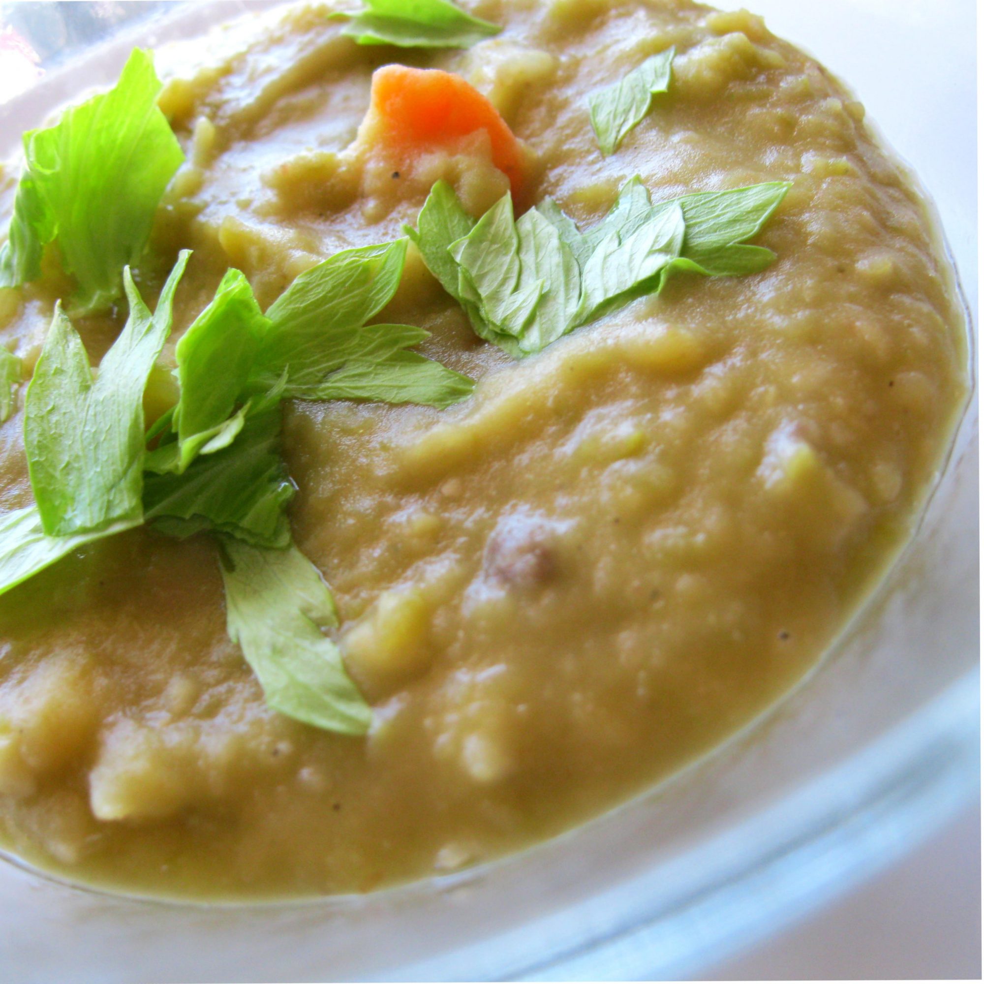 How do you thicken green pea soup?