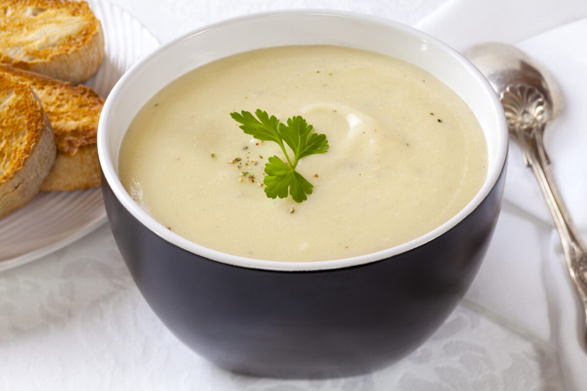 How do you thicken potato soup with flour?