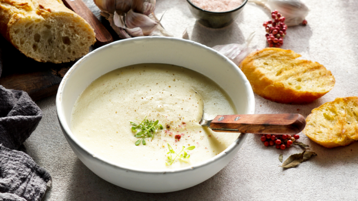 How do you thicken soup with yogurt and cream?