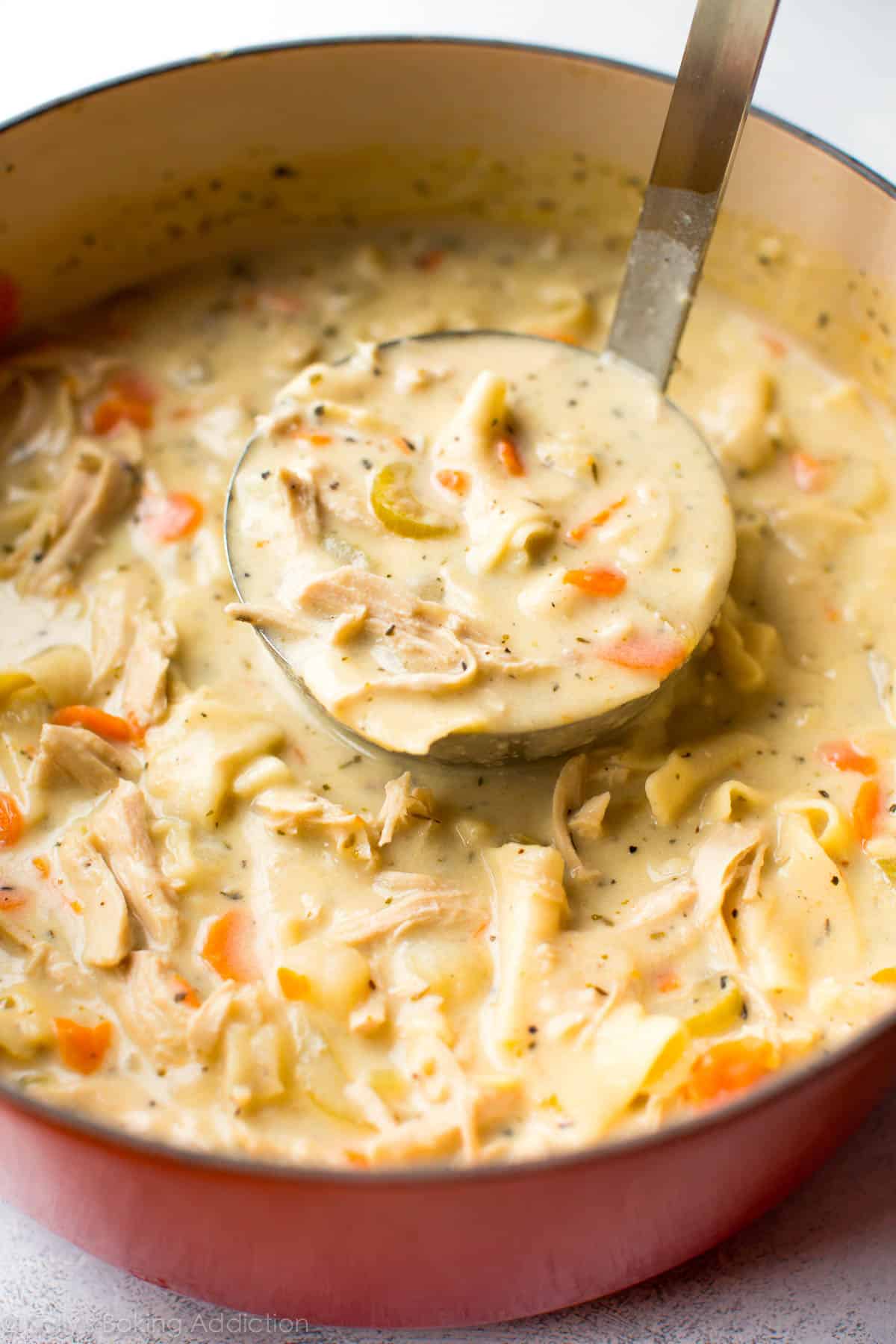 How do you thicken up chicken noodle soup?