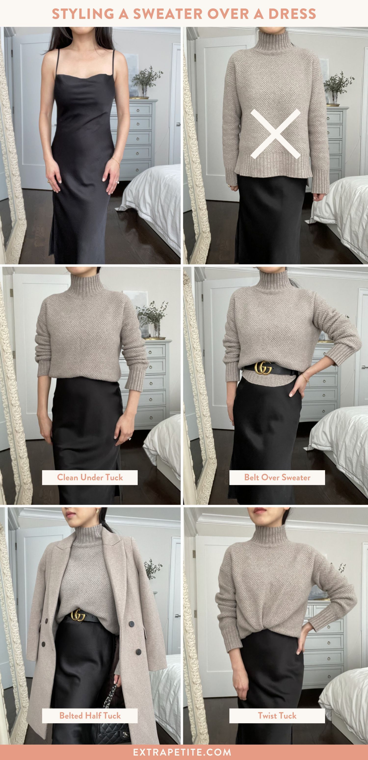 How do you tuck in a sweater dress?