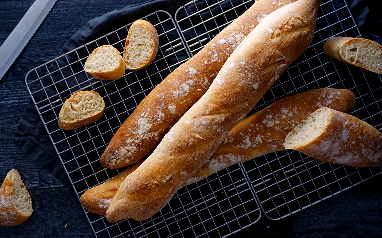 How do you use a baking stone for baguettes?