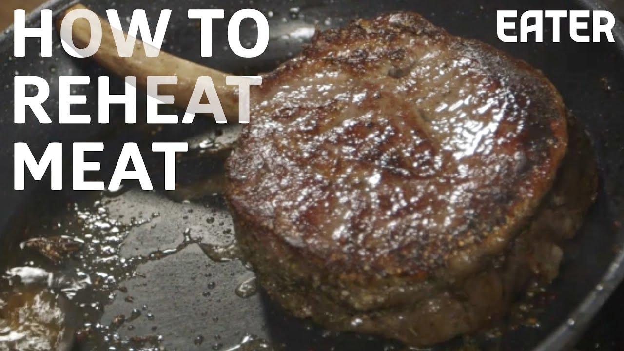 How do you warm up cooked meat without cooking it?