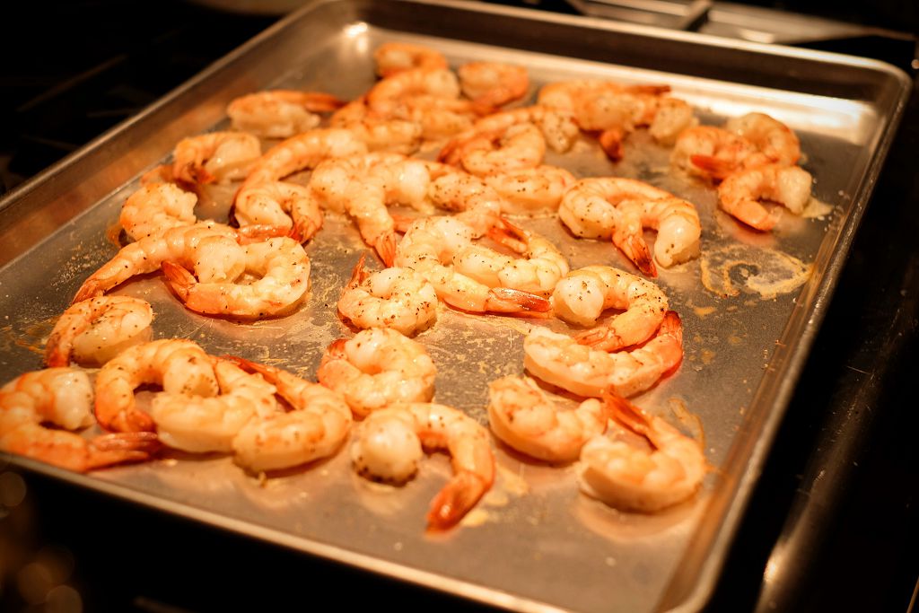 How do you warm up leftover shrimp?